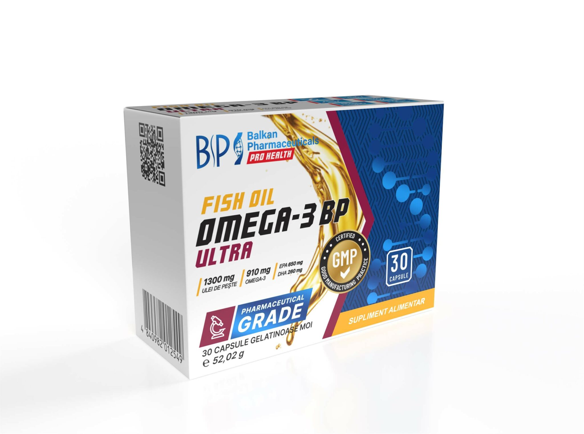 Omega 3 Ultra (Balkan Pharma) (1300mg x 30 Gélules)